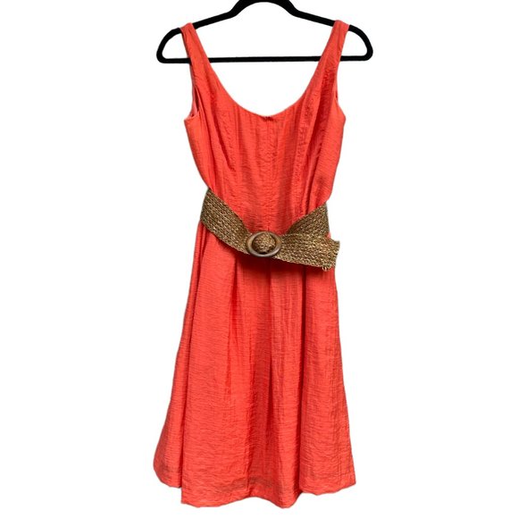 new directions | Dresses | New Directions Coral Lined Belted Fit Flare ...